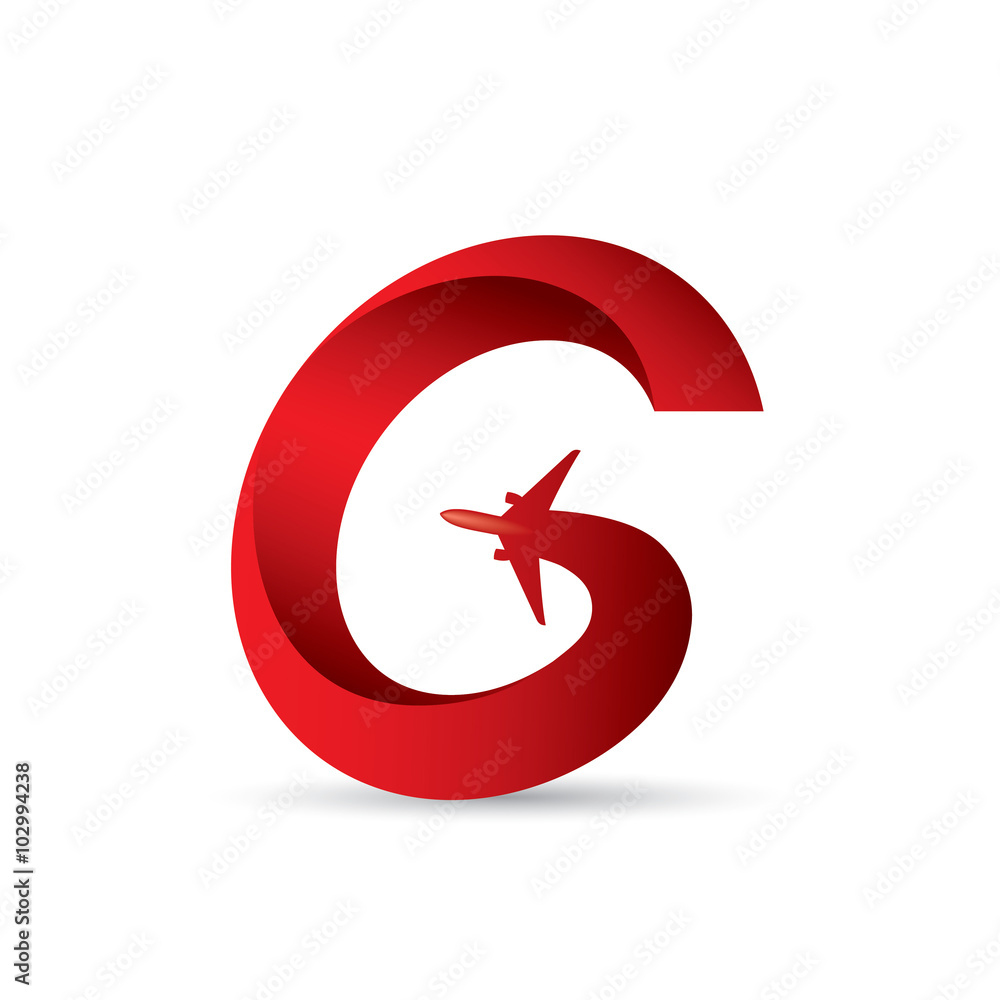 Airline logo design with capital letter "G" Stock Vector | Adobe Stock