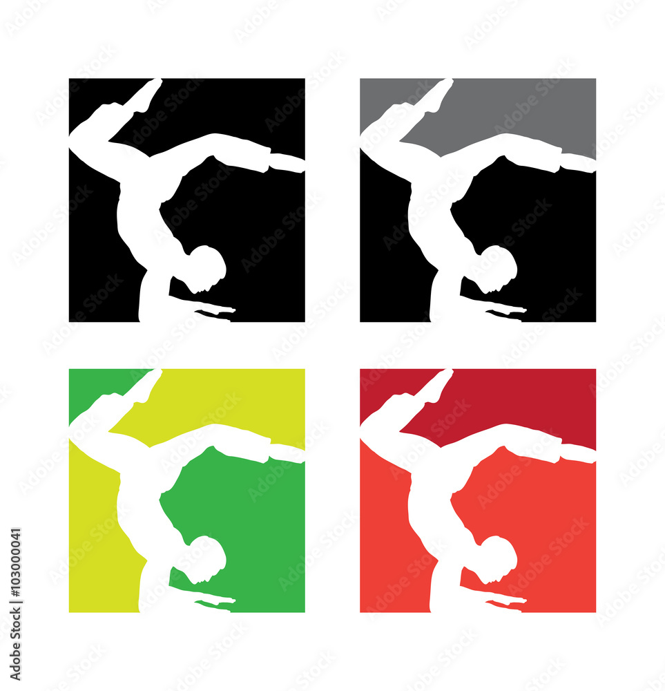 Dancer symbol 02. Good use for symbol, logo, web icon, mascot, sign, or ...