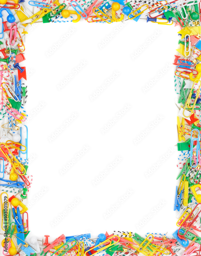 Frame of office supplies Stock Photo | Adobe Stock