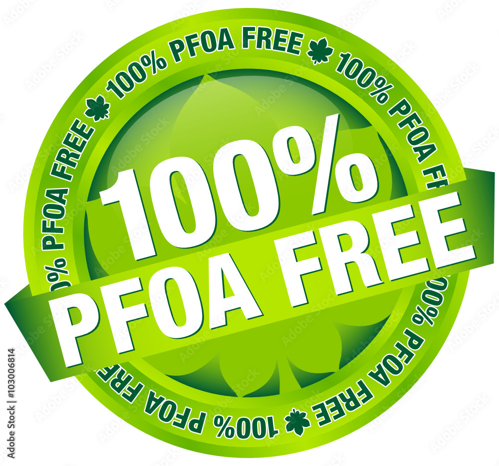 Button Banner "100% PFOA free" green Stock-Vektorgrafik | Adobe Stock