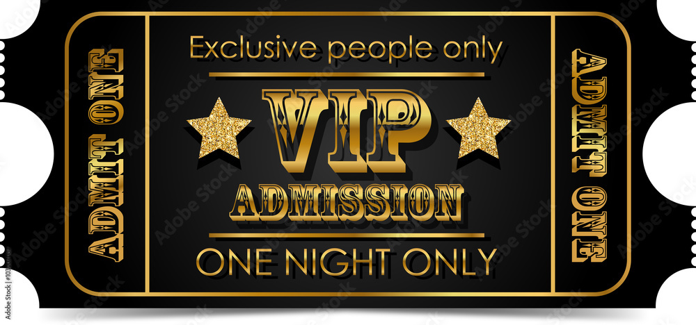 VIP admission Stock Vector | Adobe Stock