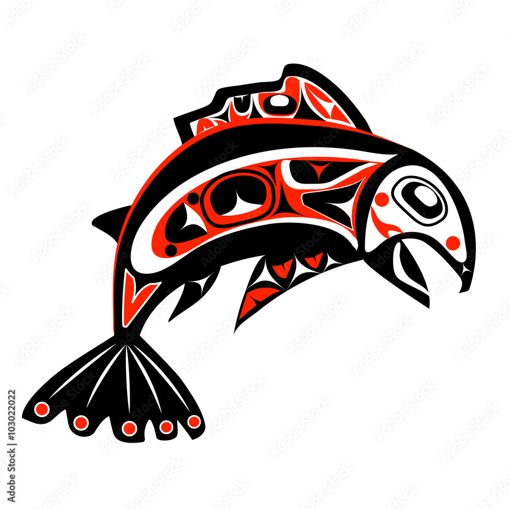 native salmon Vector Stock Vector | Adobe Stock
