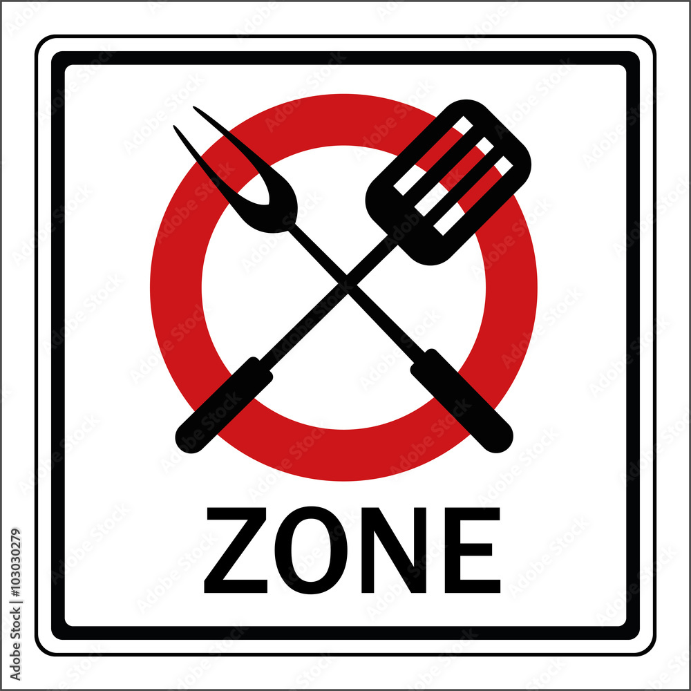 Symbolisches Schild Grillzone Stock-Vektorgrafik | Adobe Stock