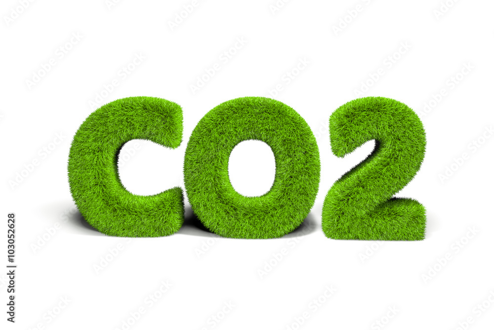 CO2 grass letters Stock Illustration | Adobe Stock