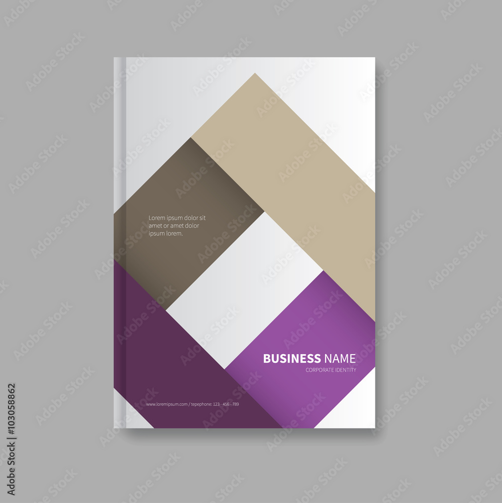 professional book design template / luxury business book cover with ...