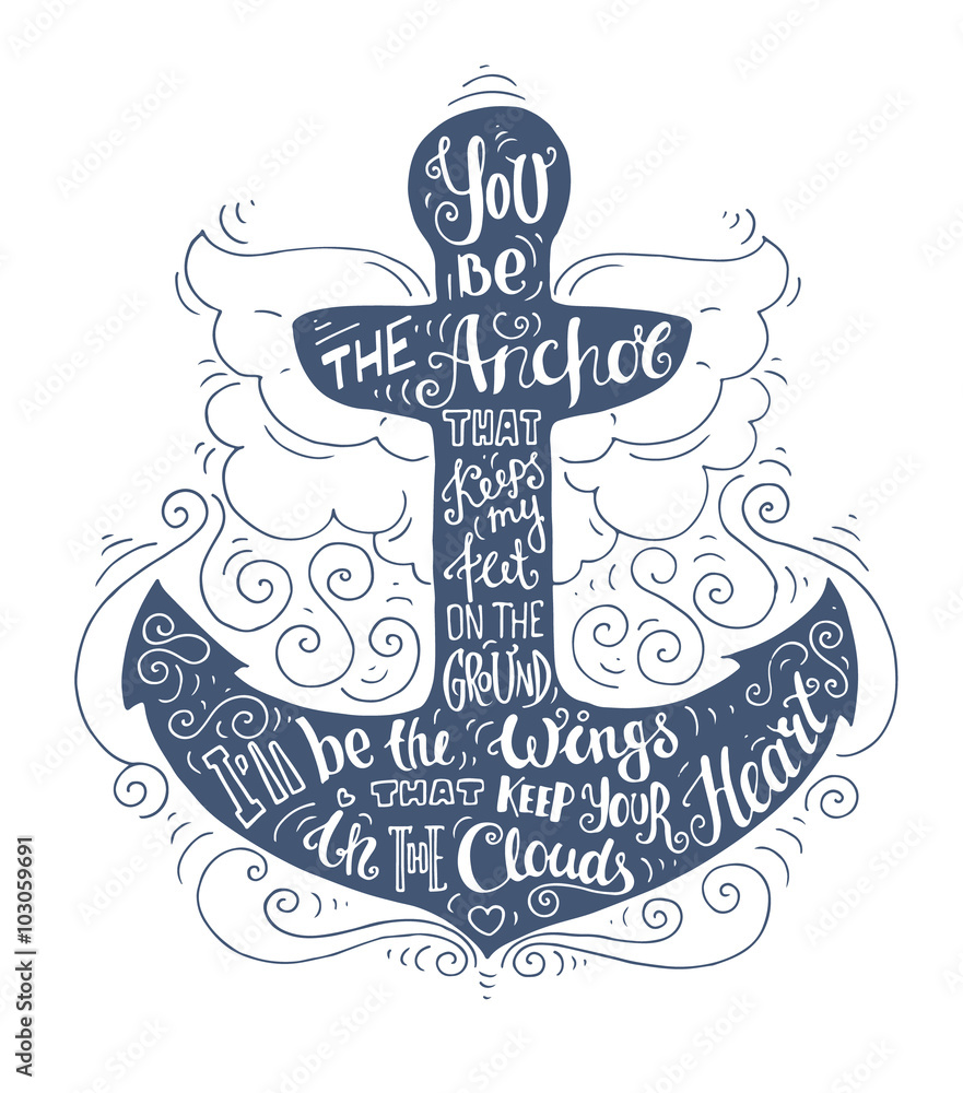 Blue Cartoon Anchor