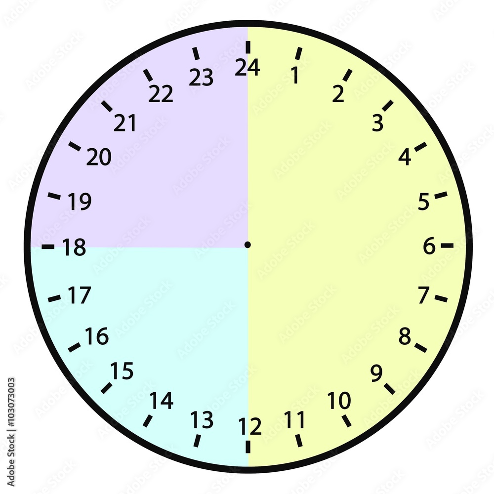horloge 24 heures Illustration Stock | Adobe Stock