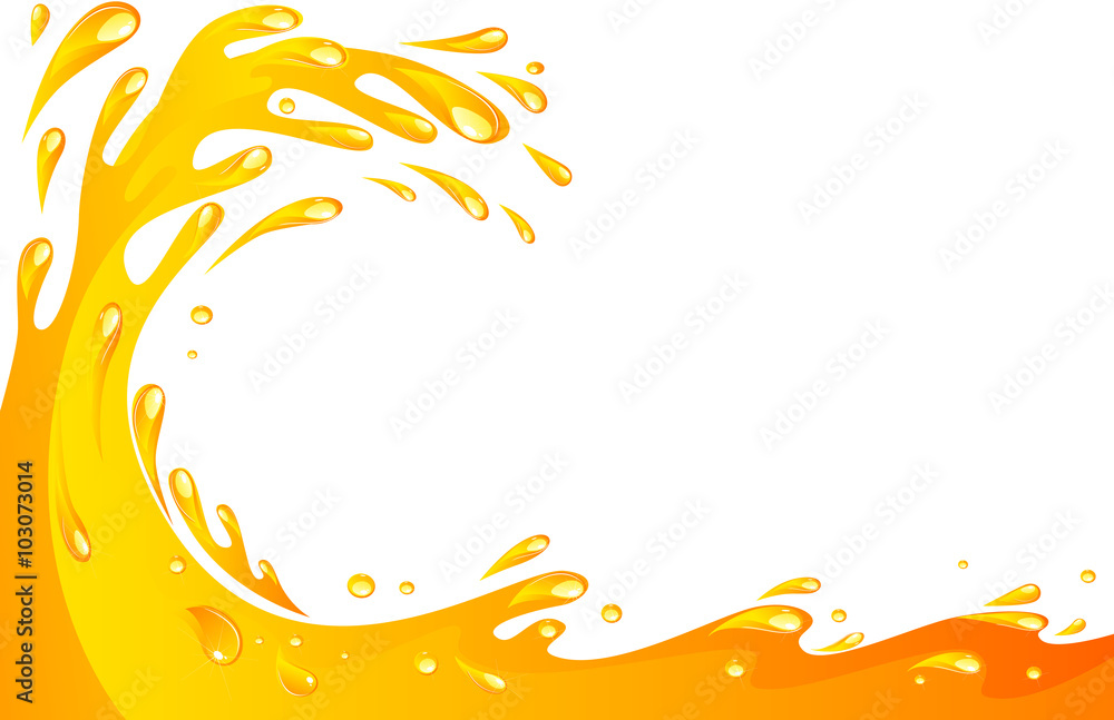 Orange splash Stock Vector | Adobe Stock