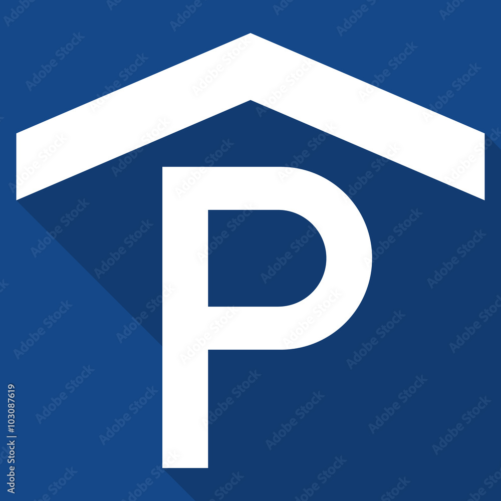 Parkplatz (Parkhaus, Parkgarage) | Zeichen | flach Stock Vector | Adobe ...