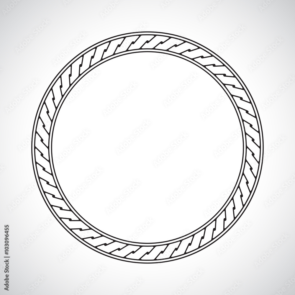 Ornamental circular simple classical frame Stock Vector | Adobe Stock