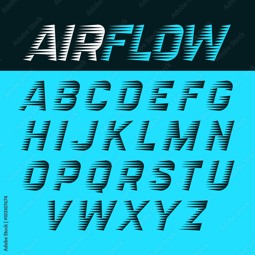 Poster Airflow font, alphabet – Wall Art | UkPosters