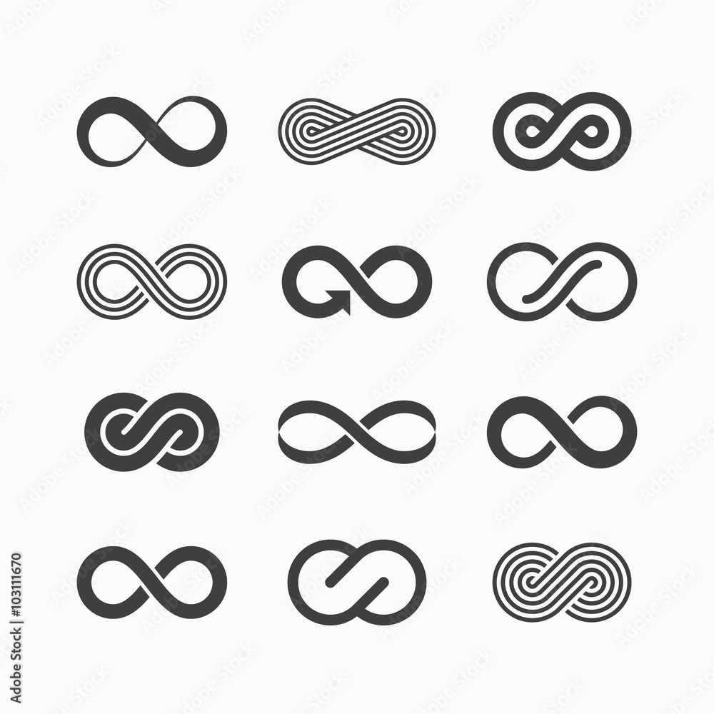 Poster Infinity symbol icons – Wall Art | UkPosters