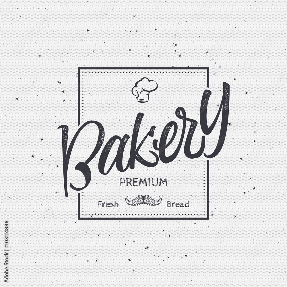 Bakery. Handwritten inscription. Hand drawn calligraphy lettering ...