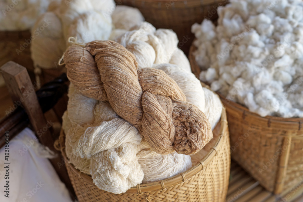 colorful raw silk thread Stock Photo | Adobe Stock
