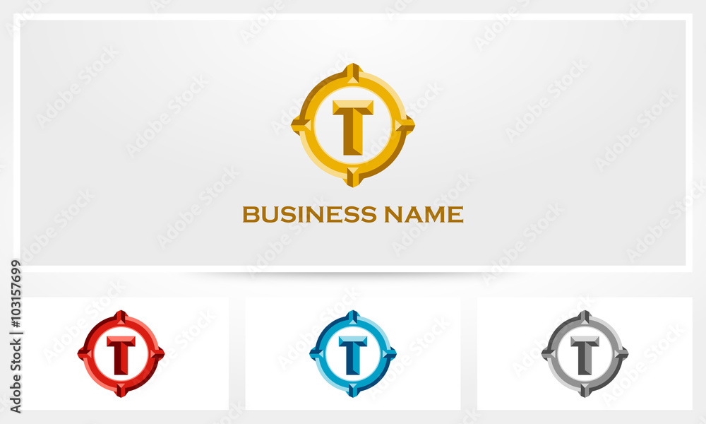 Letter T Bold Luxury Logo Stock Vector | Adobe Stock