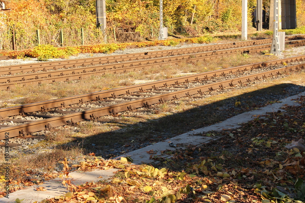 Railway tracks at Bregenz Train Station in Bregenz,Vorarlberg, Austria ...