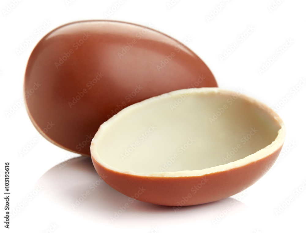 Chocolate egg, isolated foto de Stock | Adobe Stock