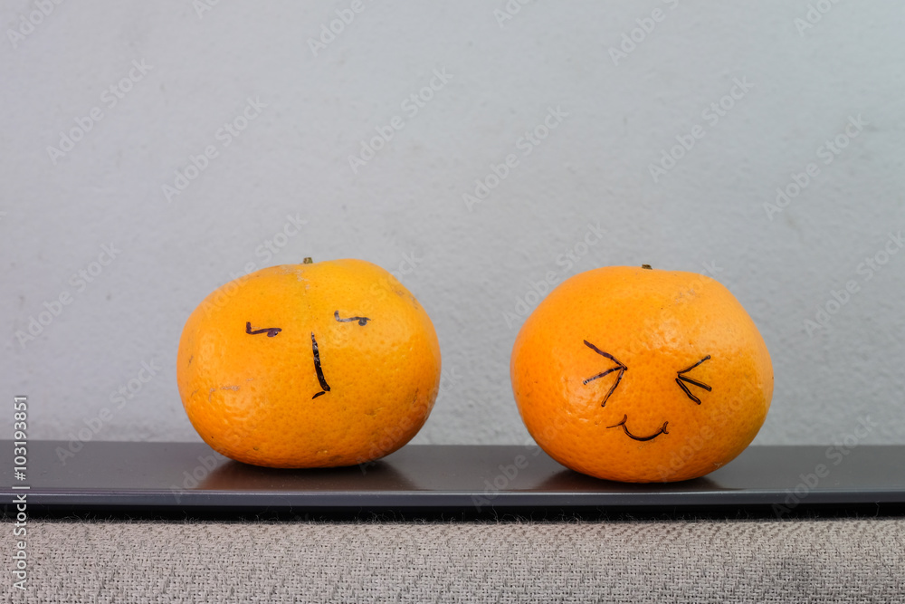 Orange cartoon charector Stock Photo | Adobe Stock