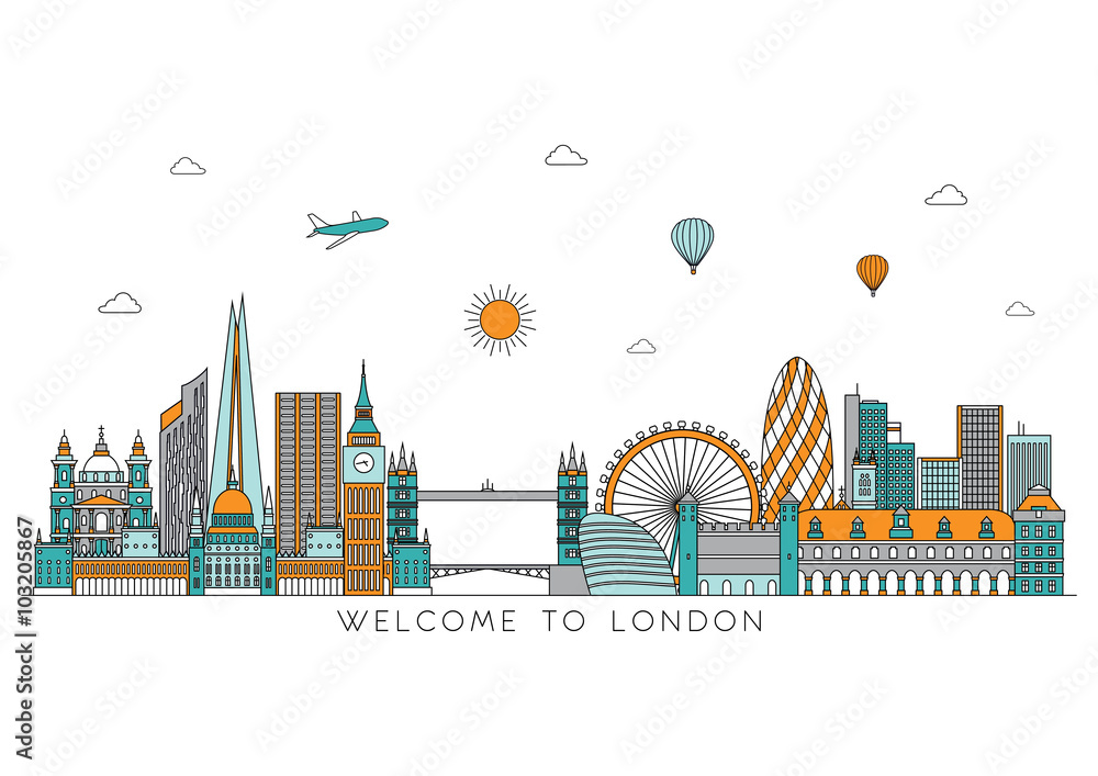 London Skyline Silhouette Vector