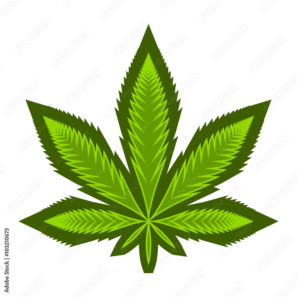 Marijuana Pot Weed Leaf Symbol Stock Vector | Adobe Stock