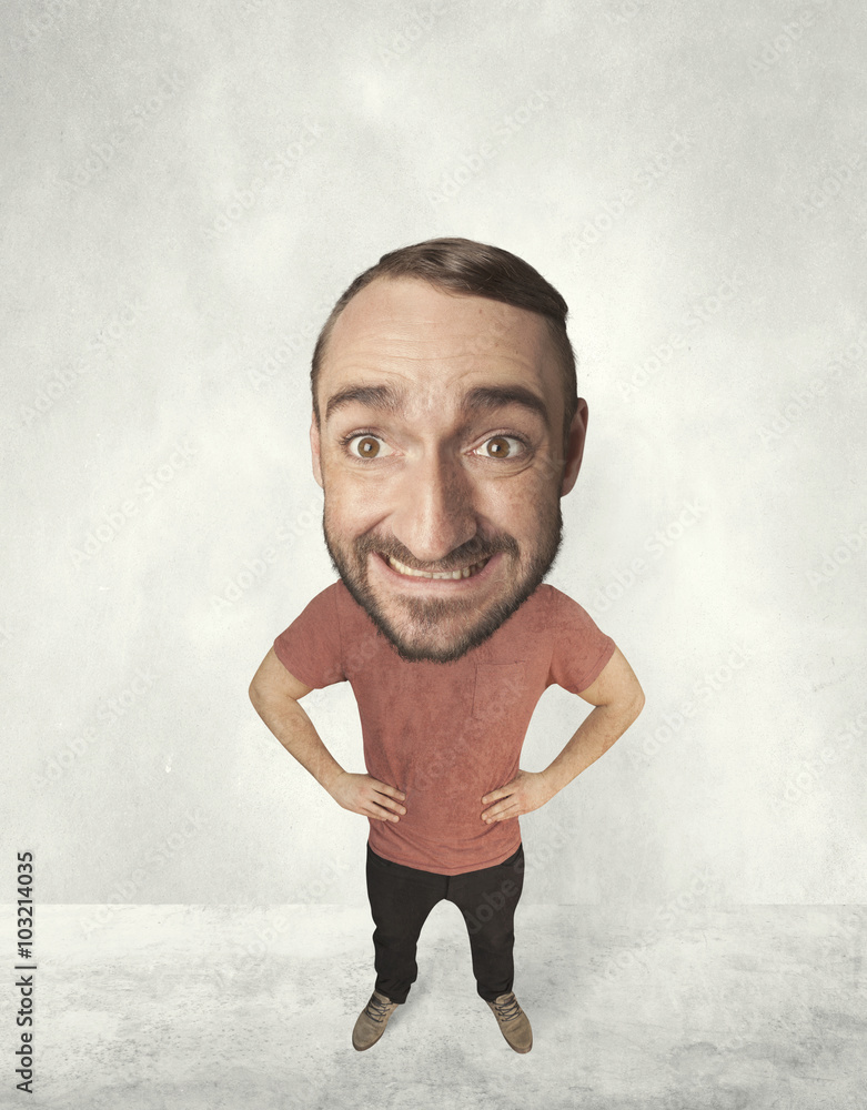 Person with big head Stock-Foto | Adobe Stock