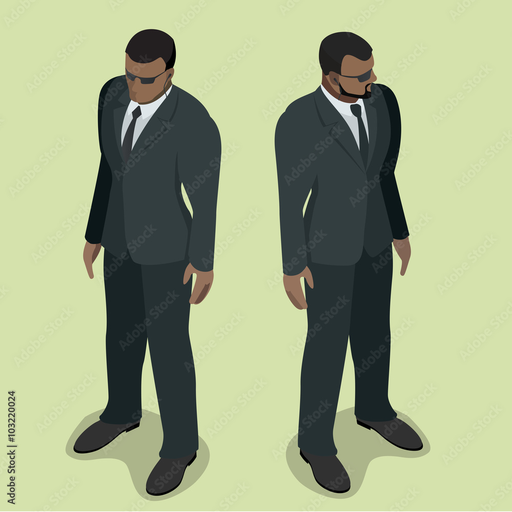Black man security guard. Security guard face control. Security man of ...