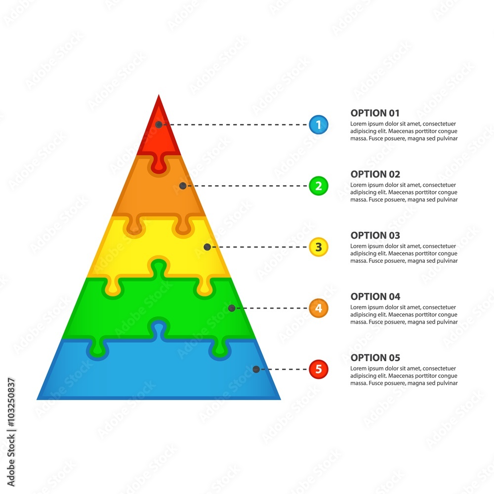 Bright Hierarchy of Needs Pyramid - Vector Infographic, isolated on ...
