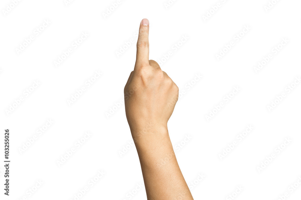 male hand index finger pointing up isolated Stock Photo | Adobe Stock