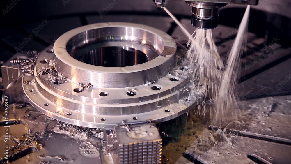 Modern CNC Machine operates with metall. Stock Video | Adobe Stock