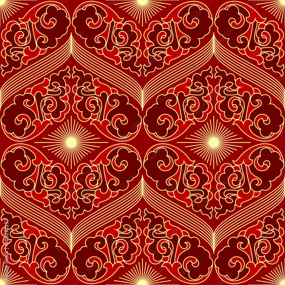 seamless vector traditional tibetan pattern Stock Vector | Adobe Stock