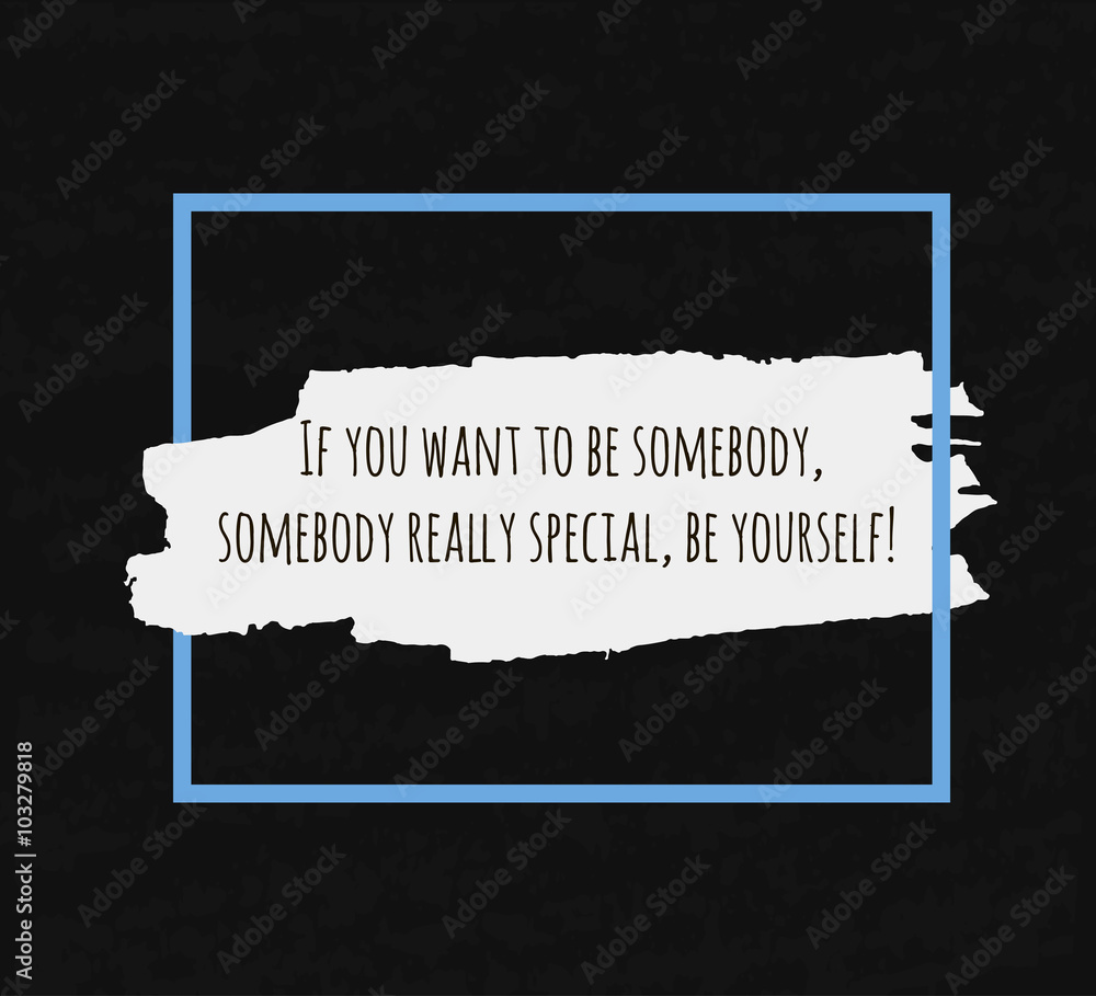 Poster Typographic poster hand drawing in the form of quotes and ...