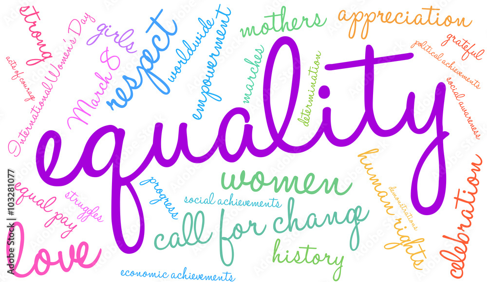 Equality Word Cloud on a white background. Stock Vector | Adobe Stock