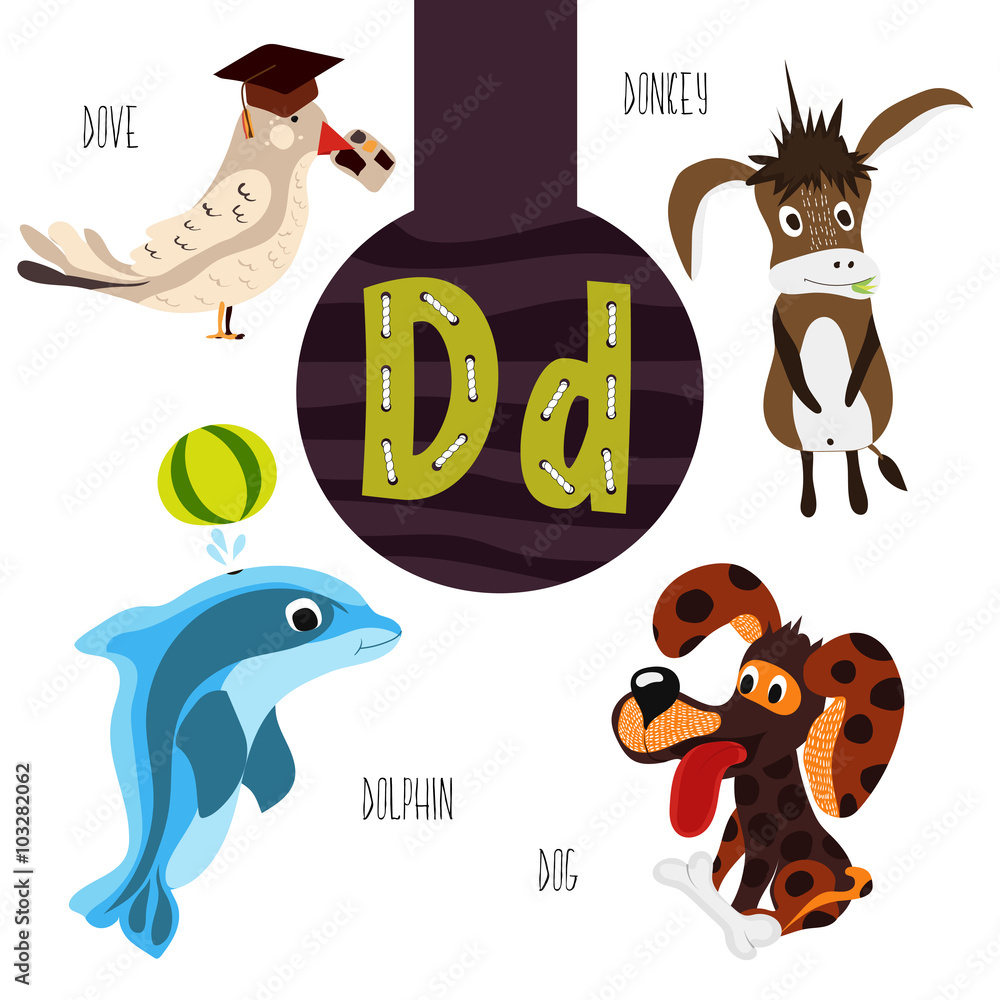 Fun animal letters of the alphabet for the development and learning of ...