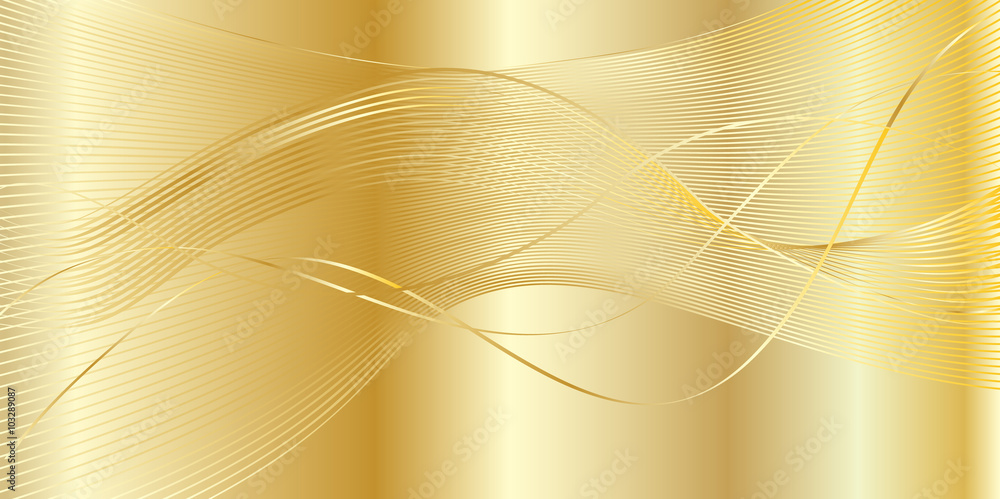 Gold texture. Abstract wave background. Digital illustration. For Art ...
