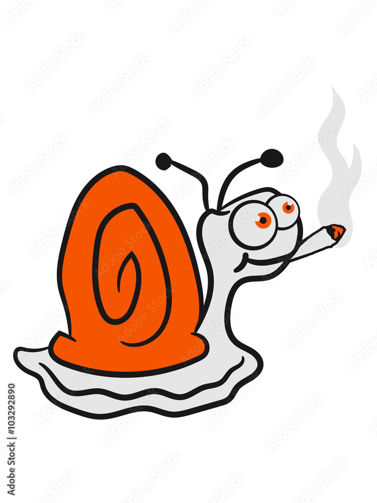 pothead weed smoking cigarette joint cannabis weed hemp smoken snail ...