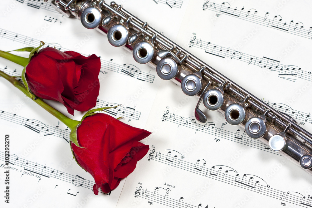 Flute With Rose