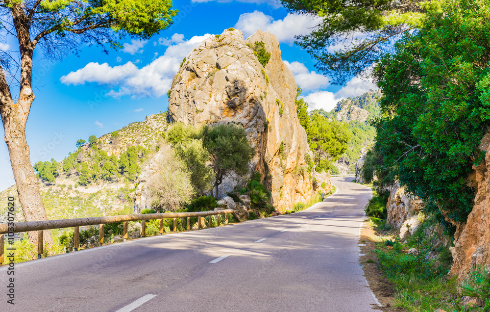 Straße Idyllisch Landschaft Berge Stock Photo | Adobe Stock