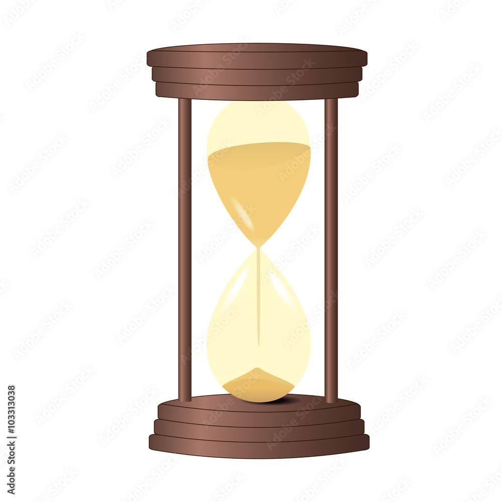 time; hourglass; vector; timer; symbol; sand; glass; illustration ...