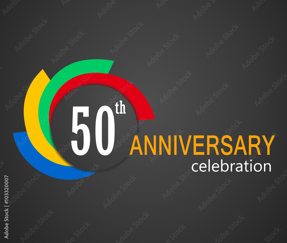 50th Anniversary celebration background, 50 years anniversary card ...