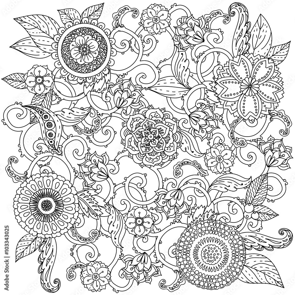 Pattern for coloring book Stock Vector | Adobe Stock
