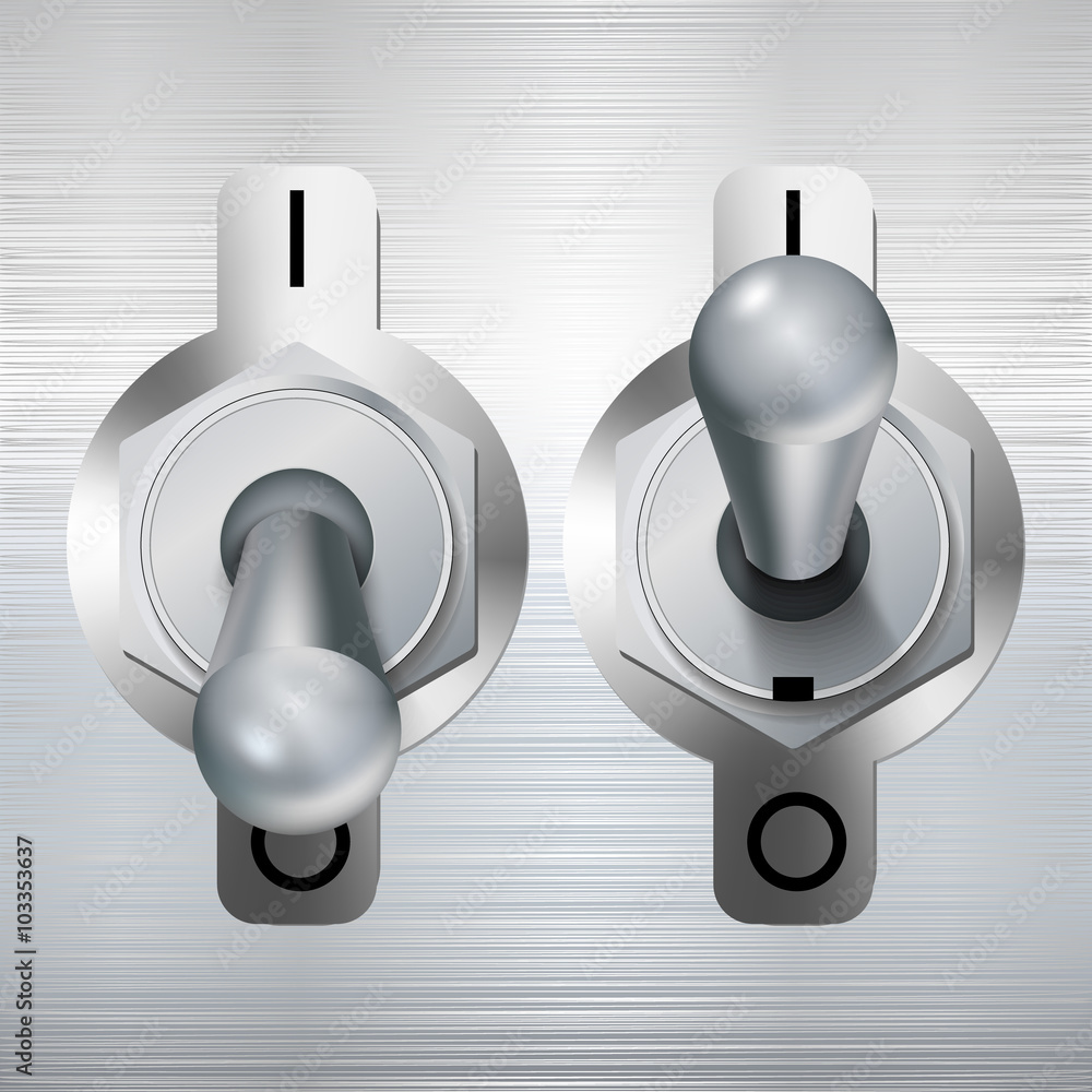metal toggle switch. Vector illustration. Stock Vector | Adobe Stock