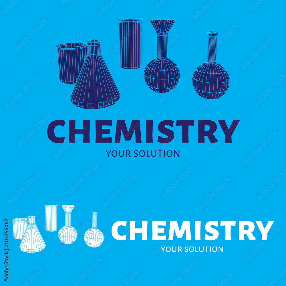 Vector logo chemistry Stock Vector | Adobe Stock