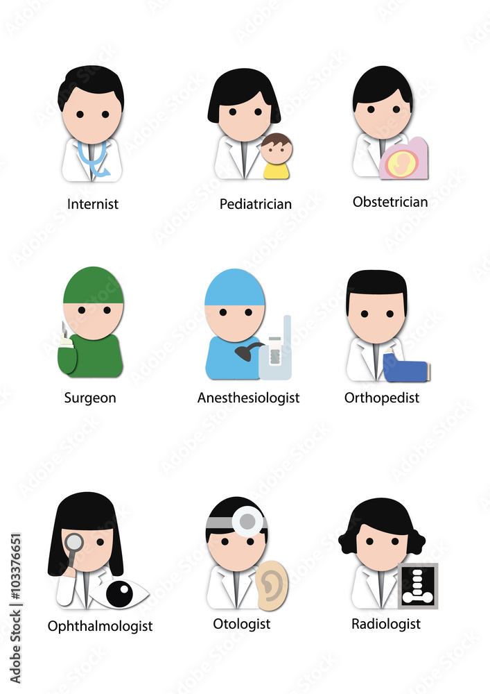 Hand drawing cute cartoon doctor Stock Vector | Adobe Stock