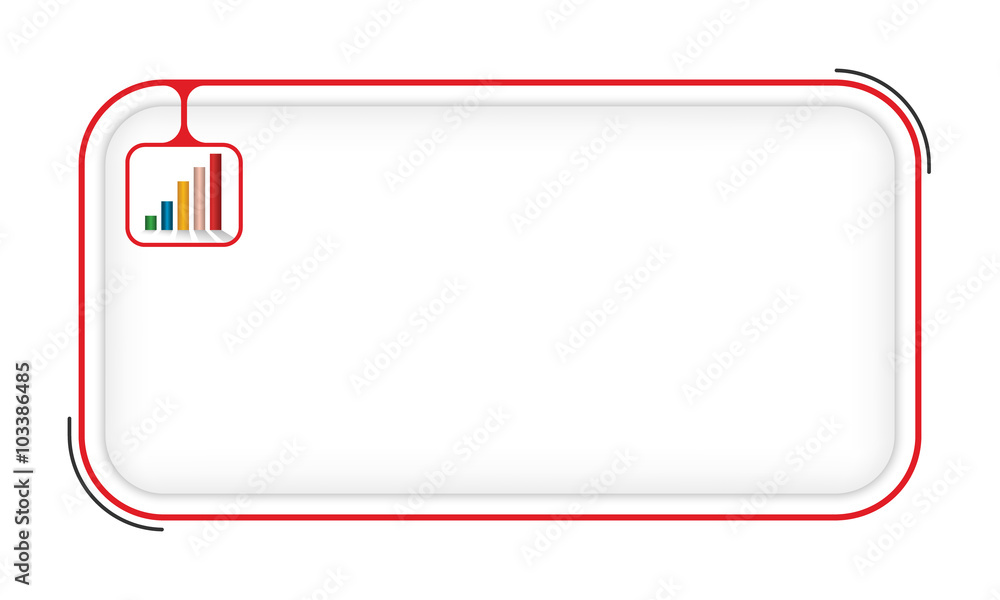 Vector simple box to fill your text and graph Stock Vector | Adobe Stock