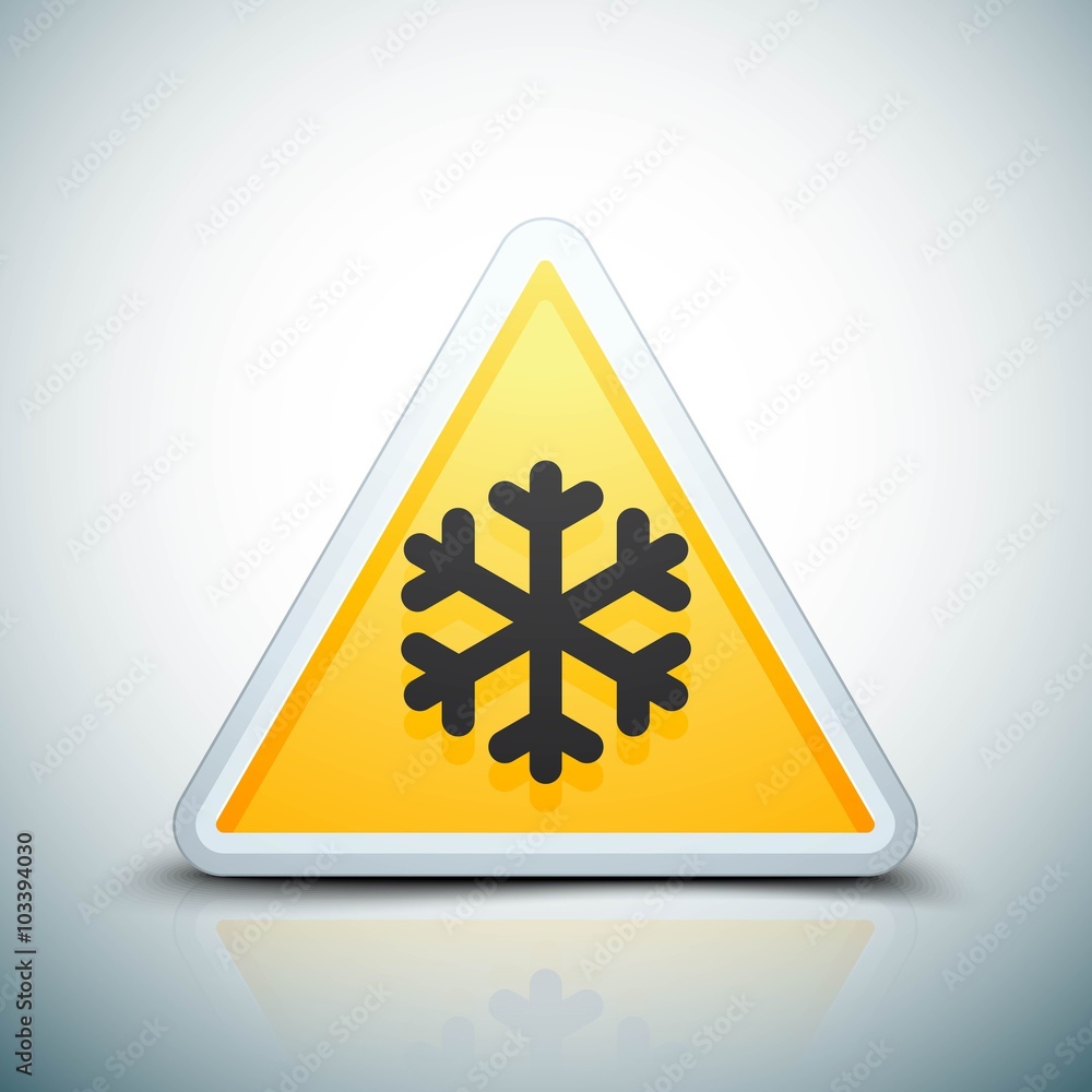 Cold Warning Sign Stock Vector | Adobe Stock