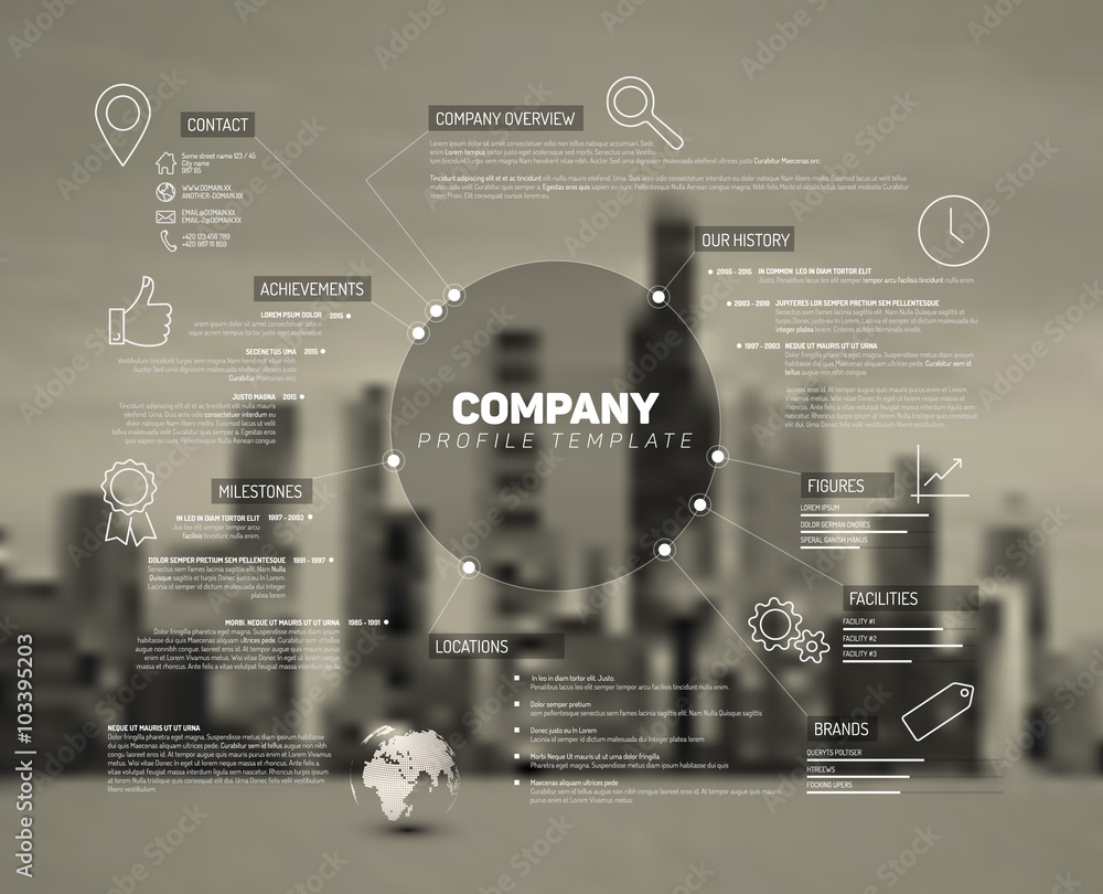 Vector Company infographic overview design template Stock Vector ...