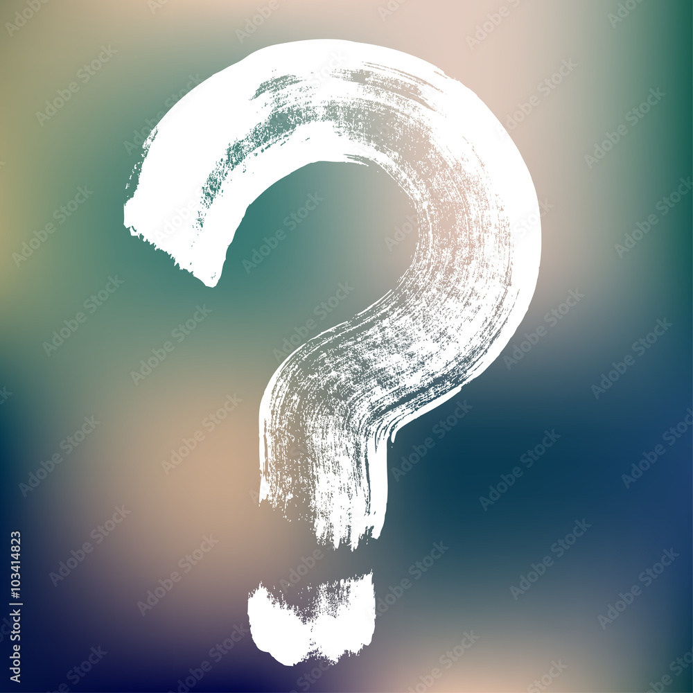 Original hand-painted question symbol. Stock Vector | Adobe Stock