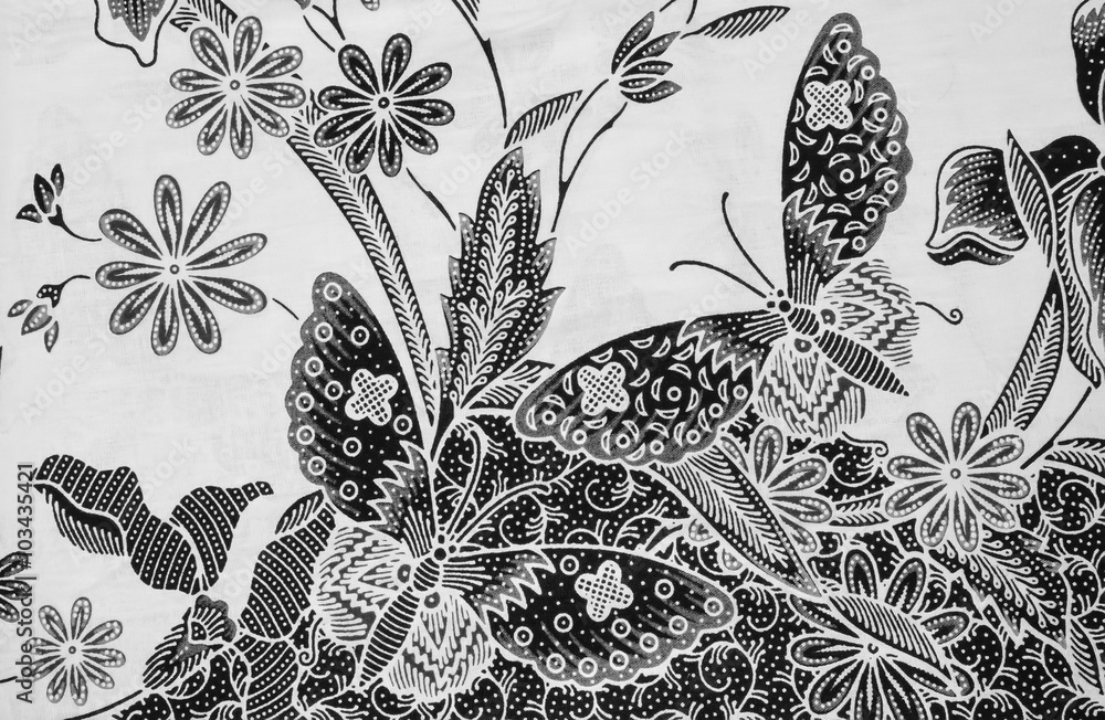 Batik Pattern Black And White