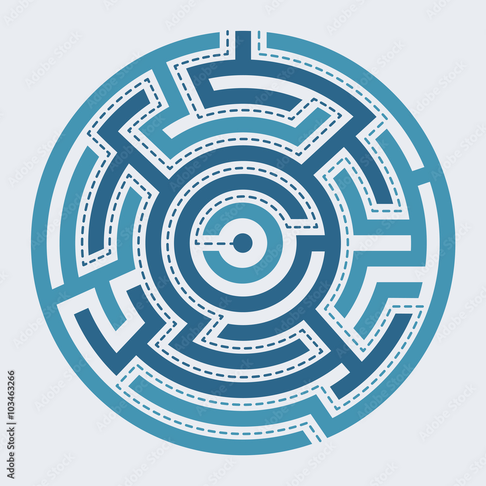 Circle maze vector illustration Stock Vector | Adobe Stock