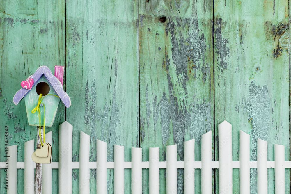 White Picket Fence Background